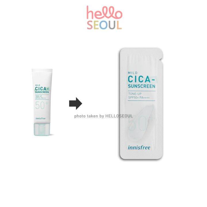【COD】 Innisfree Mild Cica Sunscreen Tone-up SPF50+ PA++++ 1ml sample ...