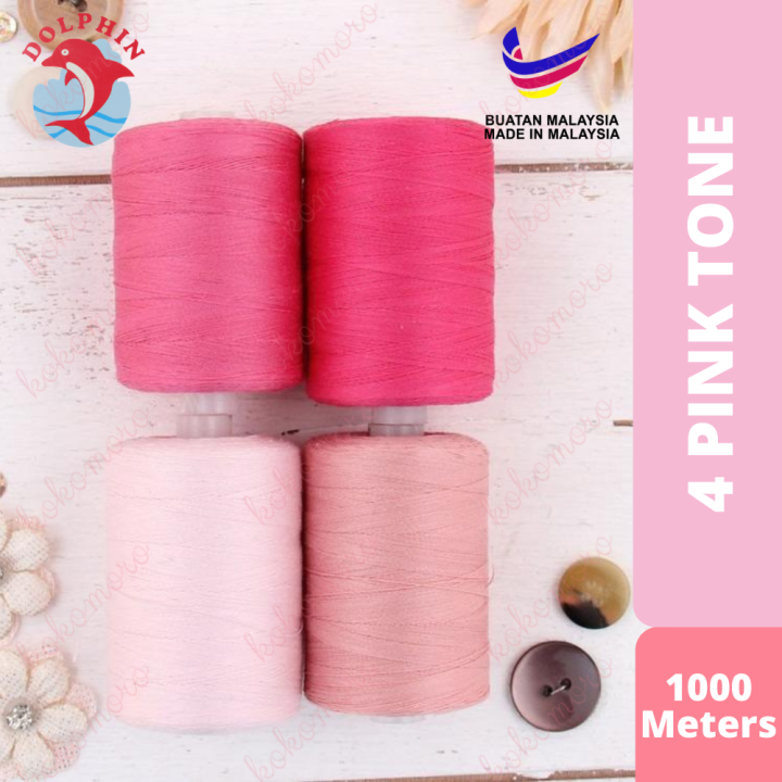 Dolphin Thread 1000 Meters 4 Pink Tone / Benang Jahit | Lazada