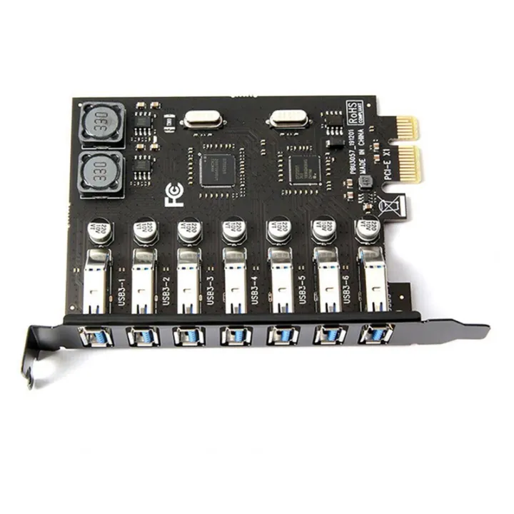 USB 3.0 PCI Express Adapter PCI-E to 7 Ports USB 3 Expansion Adapter ...