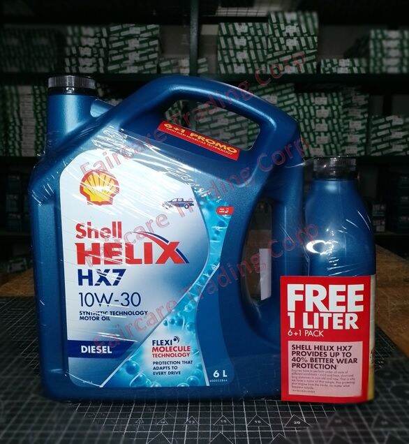 Shell Helix Diesel HX7 10W-30 Semi-Synthetic Diesel Engine Oil 6Liter ...