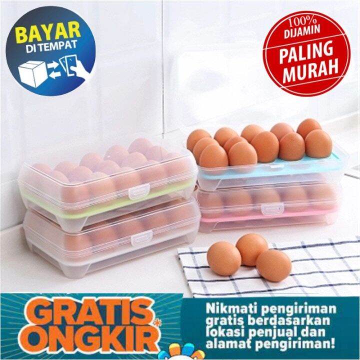 GRATIS ONGKIR Kotak Telur Muat 10 Butir Tempat Telor EGG Storage Isi 10 ...