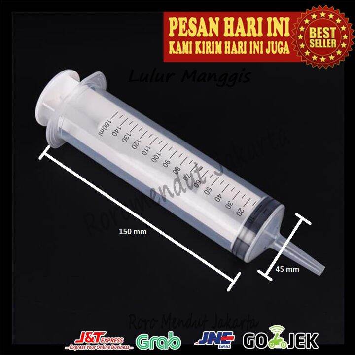 SUNTIKAN BESAR 150ML LARGE SPUIT SYRINGE TERMASUK SELANG 30 CM | Lazada ...