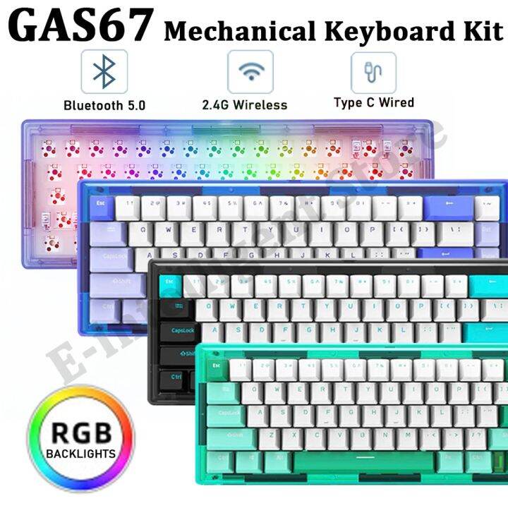 GAS67 Hot-swappable Customized Mechanical Keyboard Kit RGB Backlit ...