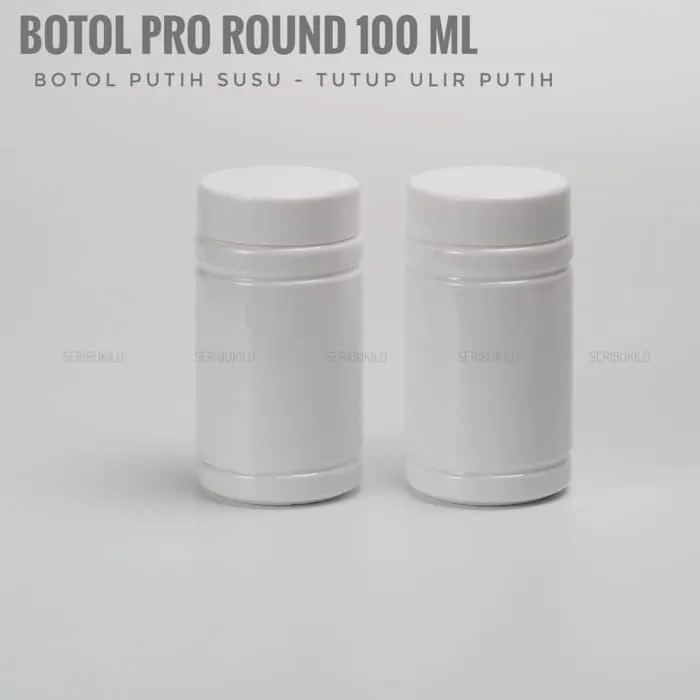 Botol Pro Round 100 ml - Tutup Ulir Putih isi 20pcs / Botol Plastik ... Botol Pro Round 100 ml - Tutup Ulir Putih isi 20pcs / Botol Plastik ...