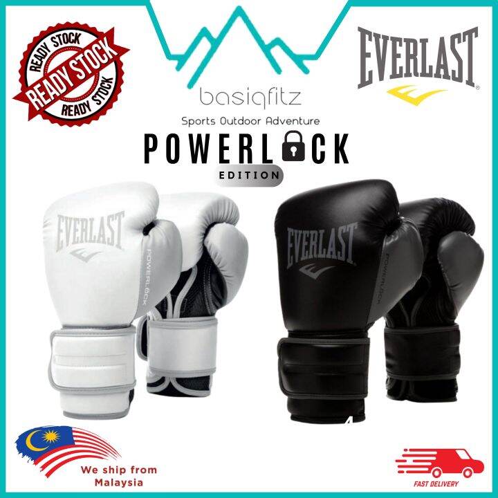 Everlast Powerlock2 Boxing Glove Adult Professional Training Gloves ...