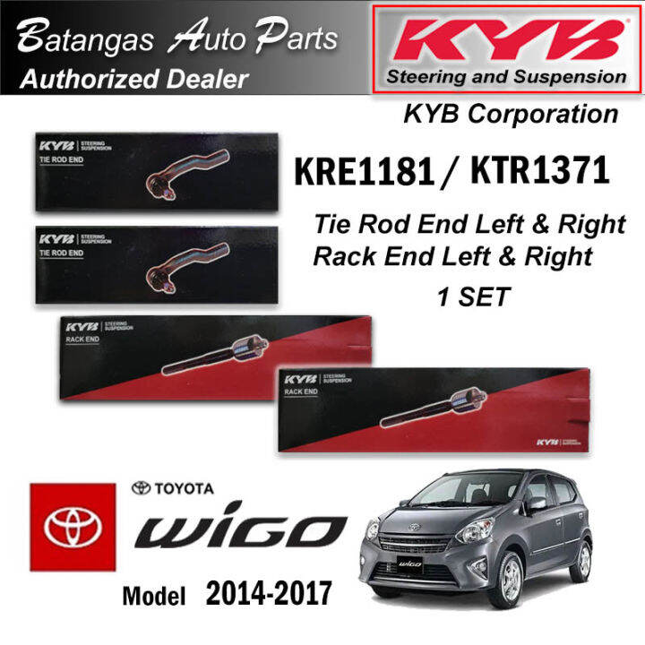 KYB Kayaba Tie Rod and Rack End SET Toyota WIGO 2014-2017 PN (KTR1371 ...