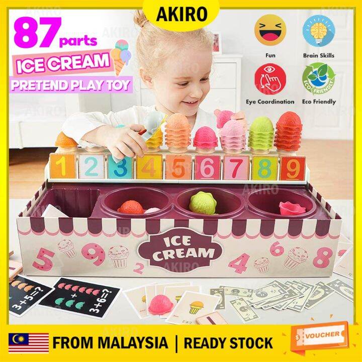 AKIRO Malaysia Pretend Play Ice Cream Counter Montessori Preschool ...