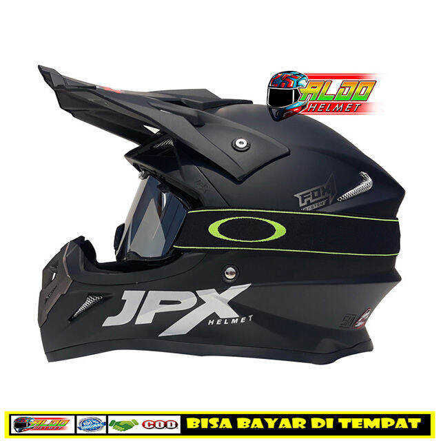 HELM / JPX / JPX CROSS / HELM JPX CROSS SOLID BLACK DOFF & GOGGLE ...