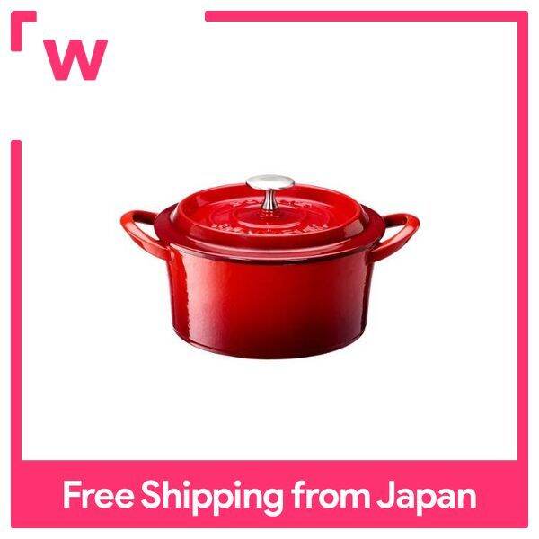Ishigaki Iron Casting Bon Bonaire Cocotte Gas Fire IH Combination Red ...