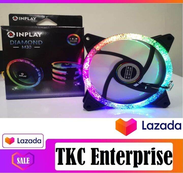 INPLAY DIAMOND M30 RGB FAN 1 IN ONE KIT 12CM COOLING FAN 16.8 MILLION ...