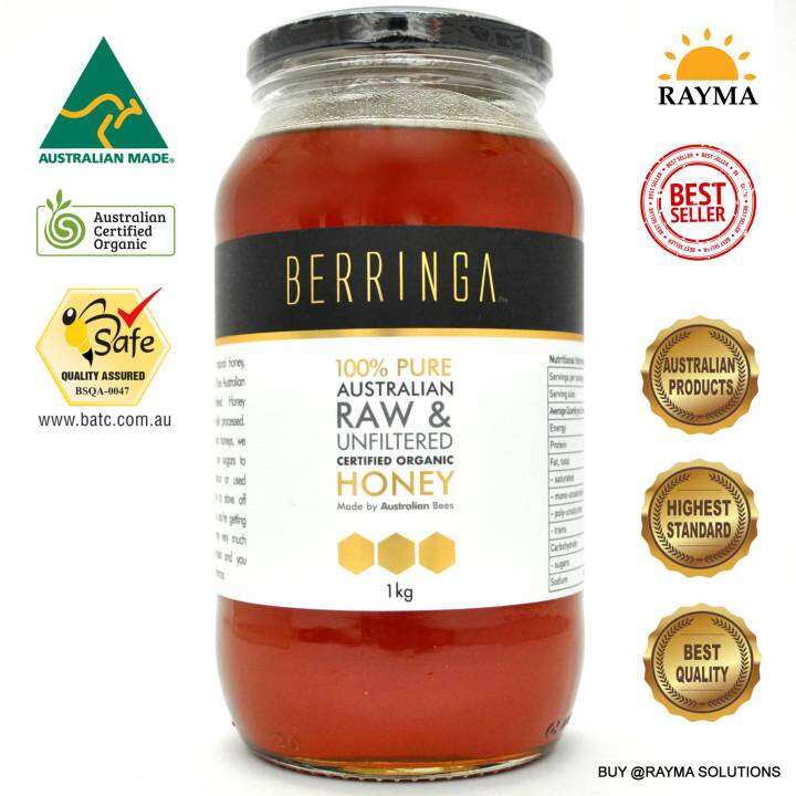 BERRINGA 100% Pure Australian Raw & Unfiltered Certified Organic Eucalyptus Honey 1kg | Lazada