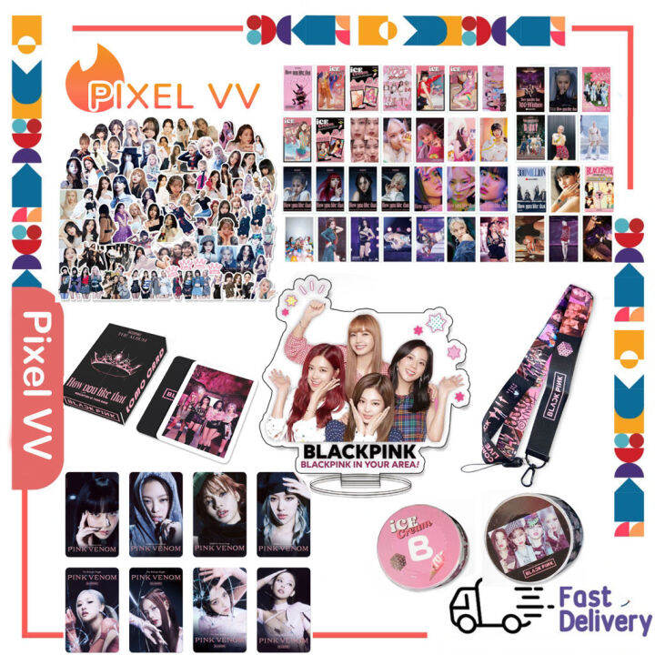 BLACK-PINK Merch Peripheral Set Lisa Jisoo Rose Jennie Born Pink Lomo ...