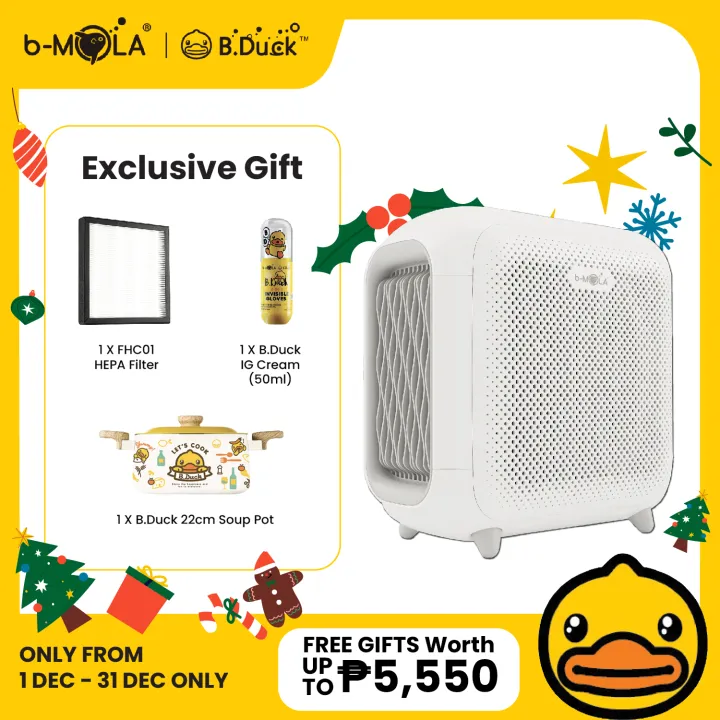b MOLA BM50 Wifi Smart Air Purifier - with 1 Year Warranty, Medical Grade HEPA 13 Filter and ...