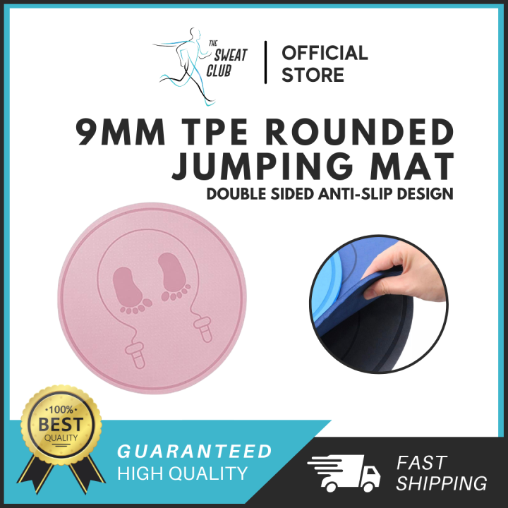 9MM Round TPE Jumping Mat Circle Shaped Skipping Mat Non-Slip Anti-Skid ...