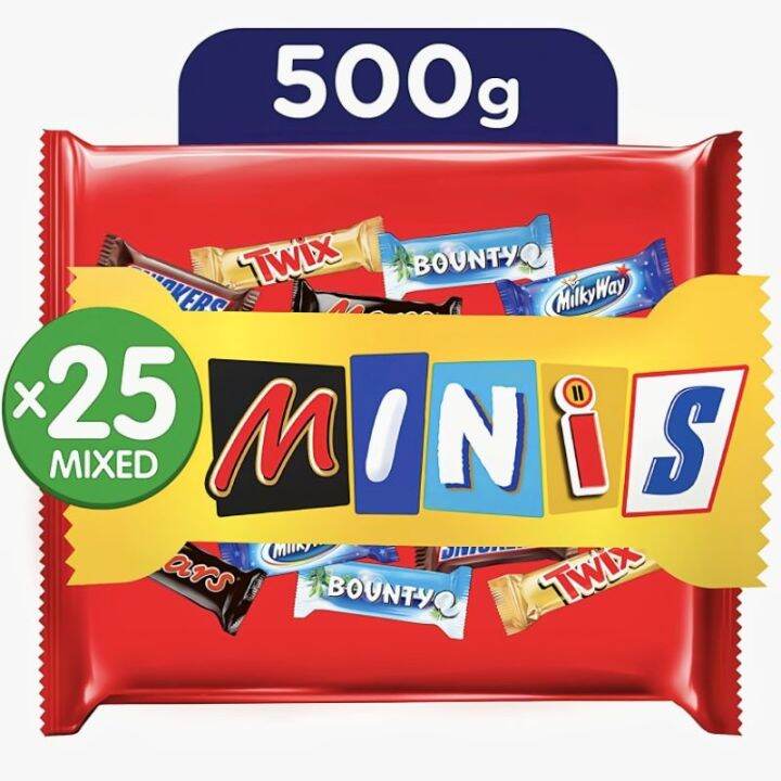 Mars Minis Assorted Chocolate 500g Mars Bounty Milkyway Snickers ...