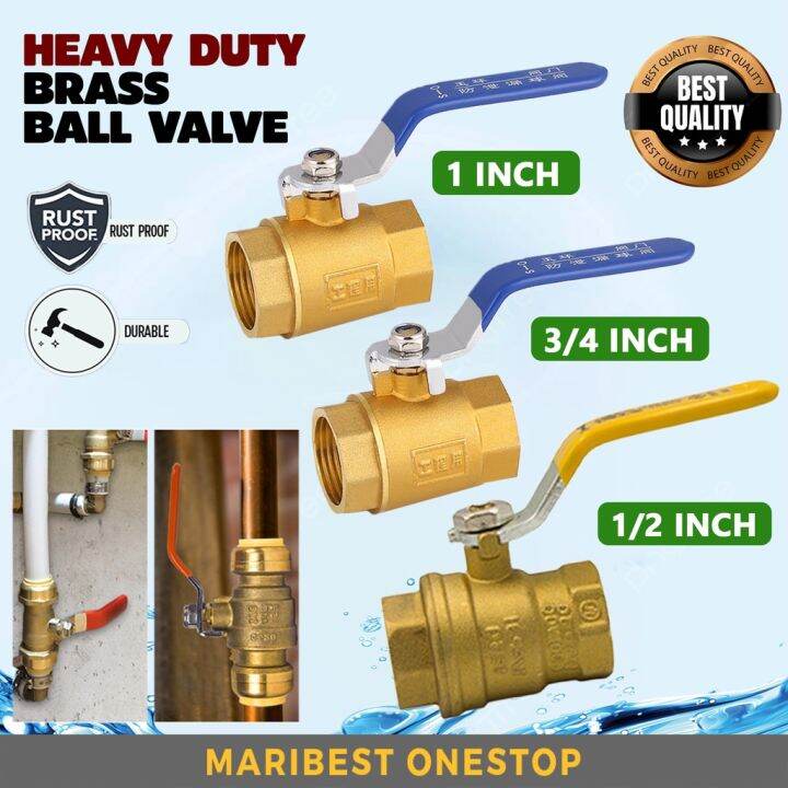 1/2 3/4 1 Inch Brass Ball Valve Brass Fitting Ball Mini Water Pipe ...