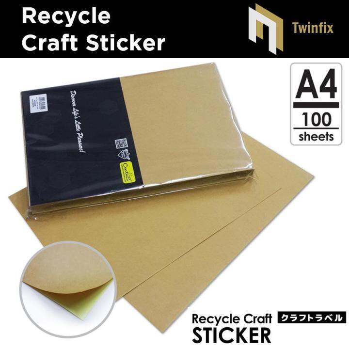 A4 Size Brown Craft Sticker Paper / Recycle Craft Sticker / A4 Brown ...