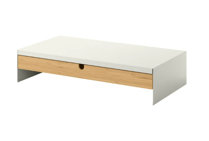 ELLOVEN Monitor stand with drawer, white | Lazada PH