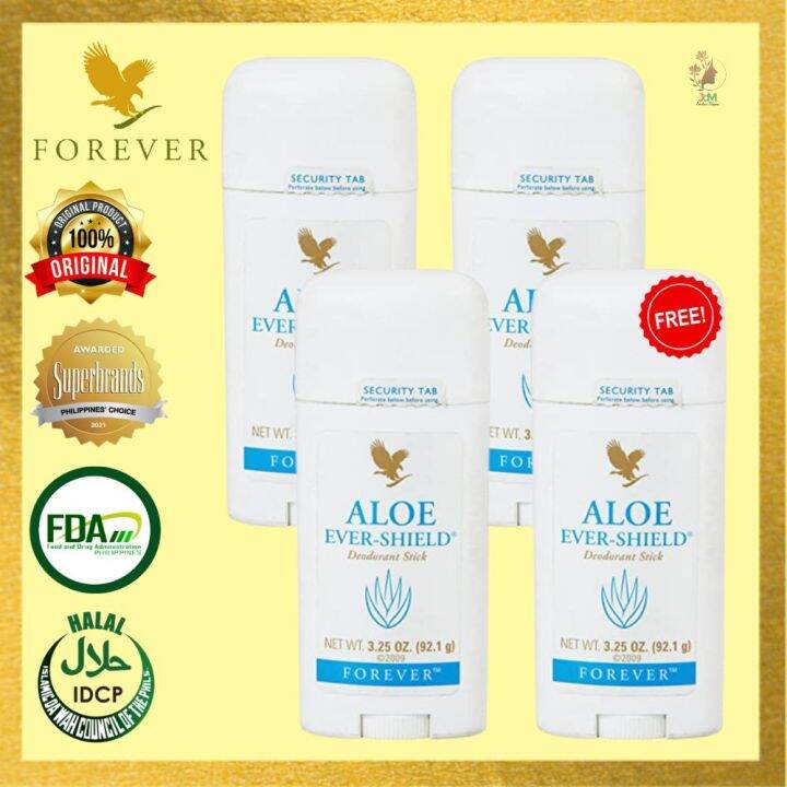 100% Authentic Forever Aloe Ever-Shield Deodorant Stick (4 sticks ...