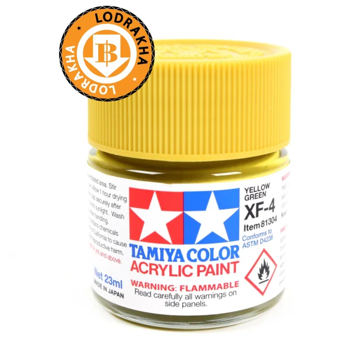 สีเหลืองอมเขียมด้านสูตรน้ำ Tamiya Acrylic XF4 Yellow Green 10ml ...