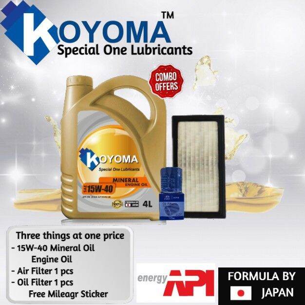 KIA SPECTRA,SEPHIA NAZA CITRA AIR FILTER + OIL FILTER + KOYOMA 15W40 ...