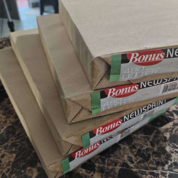 Bonus Newsprint | Short and Long, 480 sheets per Ream | Lazada PH