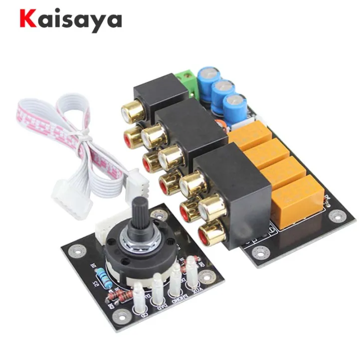 Lotus Seat Stereo Relay 4-way Audio Input Signal Selector Switching RCA Switch Input Selection ...