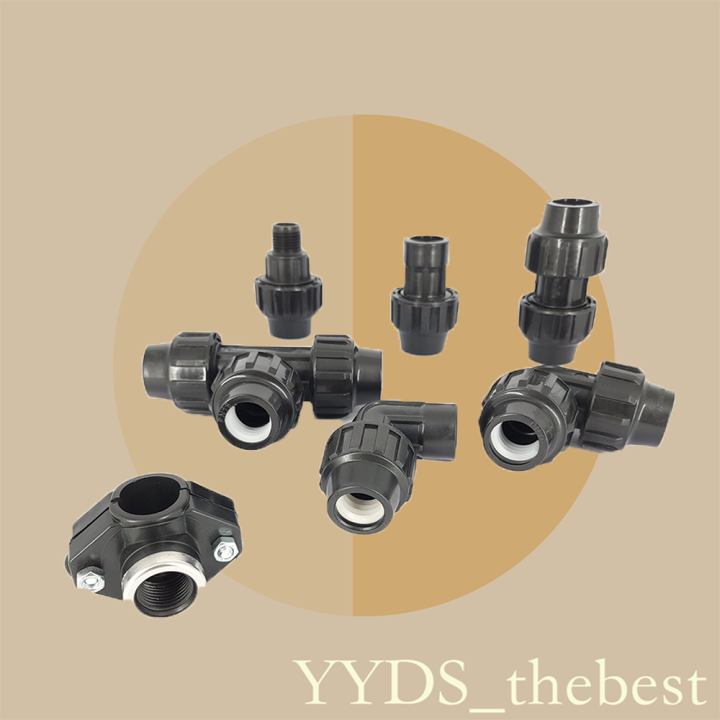 black PE compression fittings size 1/2",3/4"and 1inches | Lazada PH