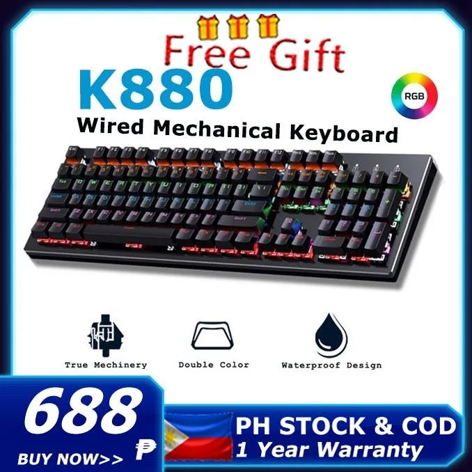 COD K880 K550 K28 K990 Mechanical Hotswappable Keyboard 87 104 61 Key Computer Wired Gaming ...
