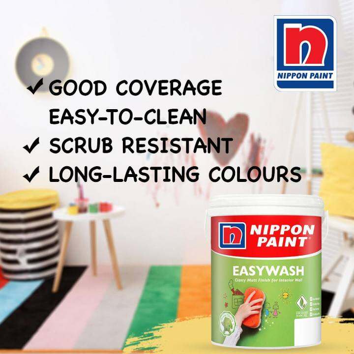 Nippon Paint Easy Wash 5L Interior Paint | Lazada