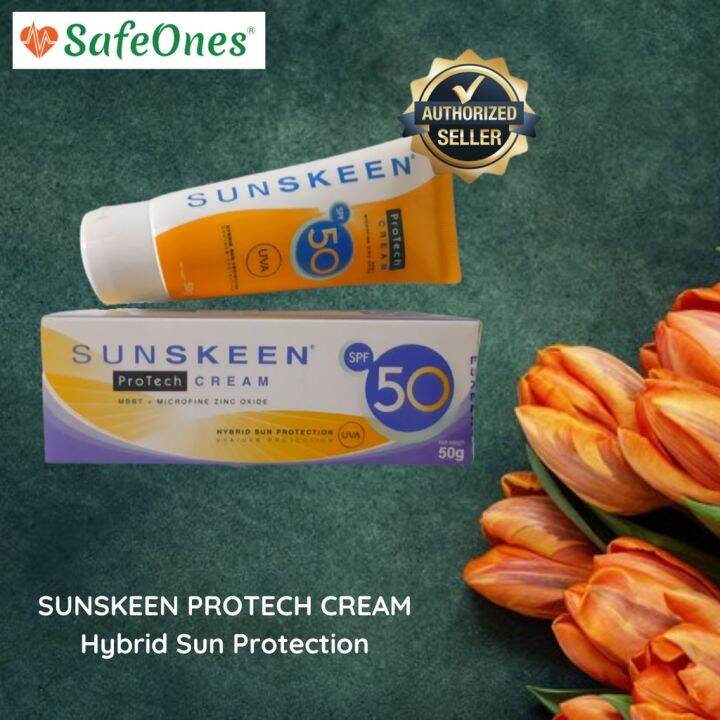SUNSKEEN Protech Cream SPF 50 Sunscreen for face and body Hybrid Sun ...