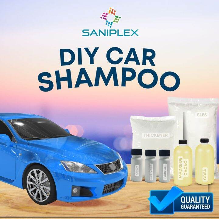 Saniplex Premium Car Shampoo DIY Kit 17 Liters Yield with Complete Raw ...