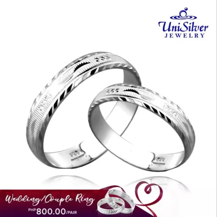 【Spot in Manila】Unisilver 925 Wedding/Lover's Ring (WR152-1001) | Lazada PH