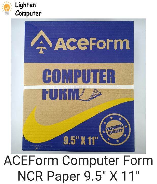 ACEForm Computer Form NCR Paper – 9.5’’ x 11’’ | 1Ply 2Ply 3Ply | 1UP ...