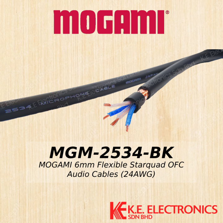 Mogami W2534 6mm Flexible Starquad OFC Microphone Cables (24AWG) | Lazada