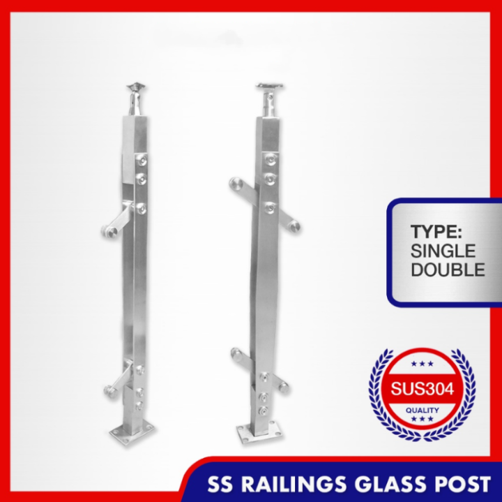 [High-end fashion] stainless steel glass column railing column king ...