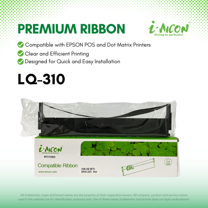 【🇵🇭 Ready stock】i-Aicon RR-EP LQ310 Black Ribbon Cartridge for Epson LQ520K ribbon LQ310K LX310 ...