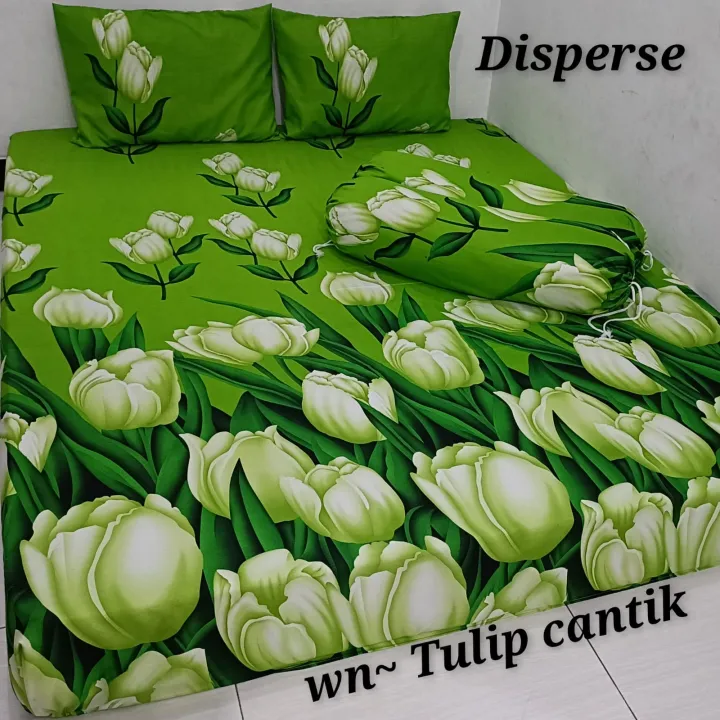 SPREI/SEPREI MOTIF TERBARU TULIP HIJAU FRESH | Lazada Indonesia
