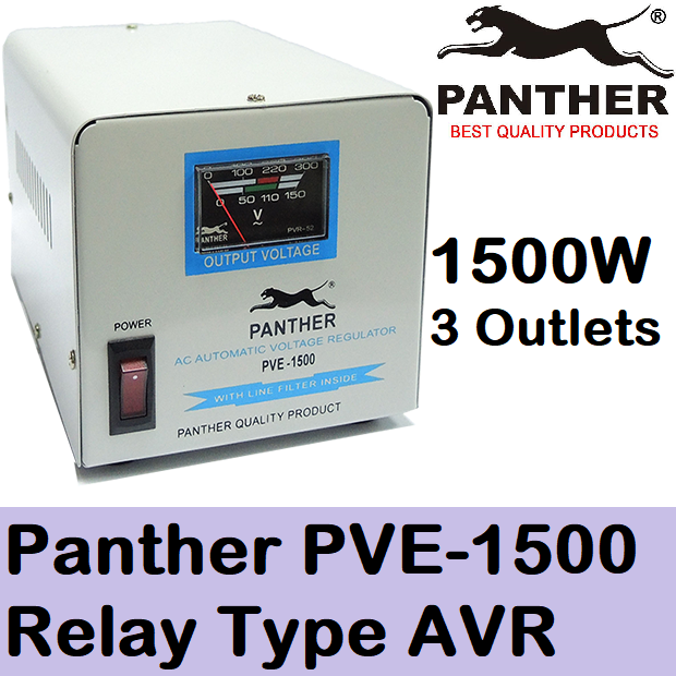 Panther AVR 1500W Relay Type Automatic Voltage Regulator PVE-1500 PC ...