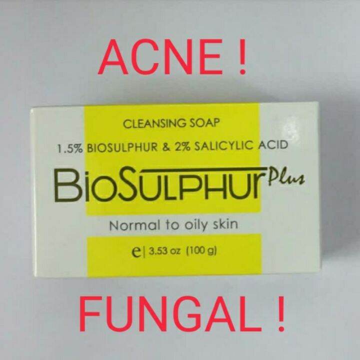 BioSulphur Plus Medicated Acne Fungal Cleansing Soap - 100g | Lazada