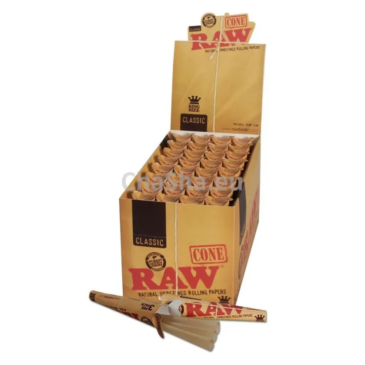 กระดาษโรล กระดาษมวนสำเร็จรูป Raw Pre Rolled Cone Kss 3s ยาว 110มม Raw