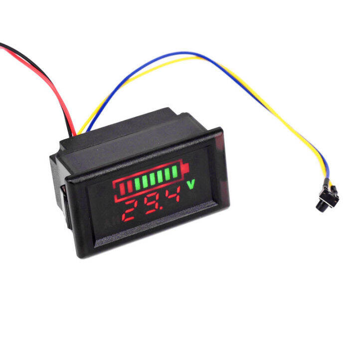 Waterproof Electric Vehicle Battery Battery Voltage Meter Head LED ...