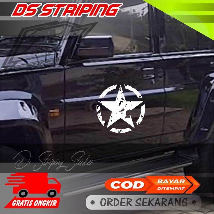 Ct-102 Cutting Stiker Bintang Army variasi Mobil Jeep bagus nyala ...
