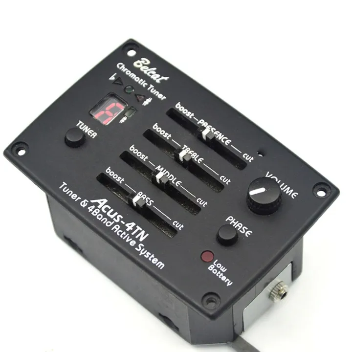 Belcat ACUS-4TN Guitar Pickup 4Band EQ With Tuner & Phase FND Chromatic ...