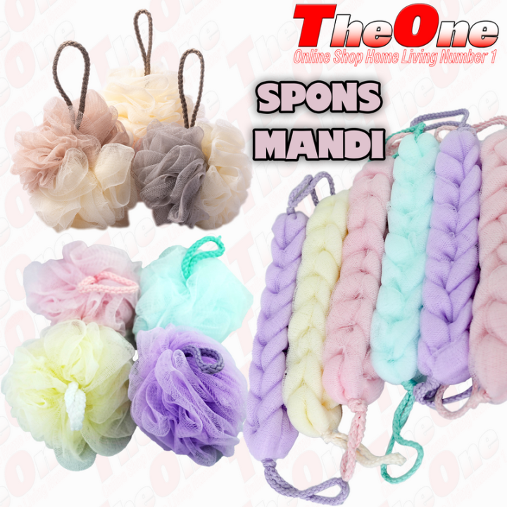 Spons Mandi Shower Puff Spons Busa Bagus | Lazada Indonesia