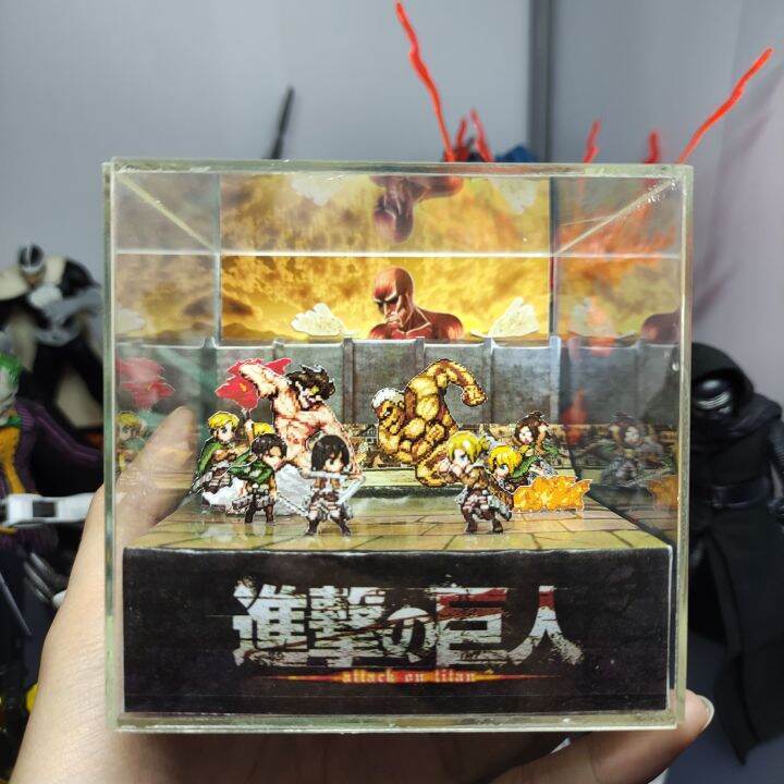 Attack on Titan Cube Diorama | Shingeki no Kyojin | Lazada Indonesia