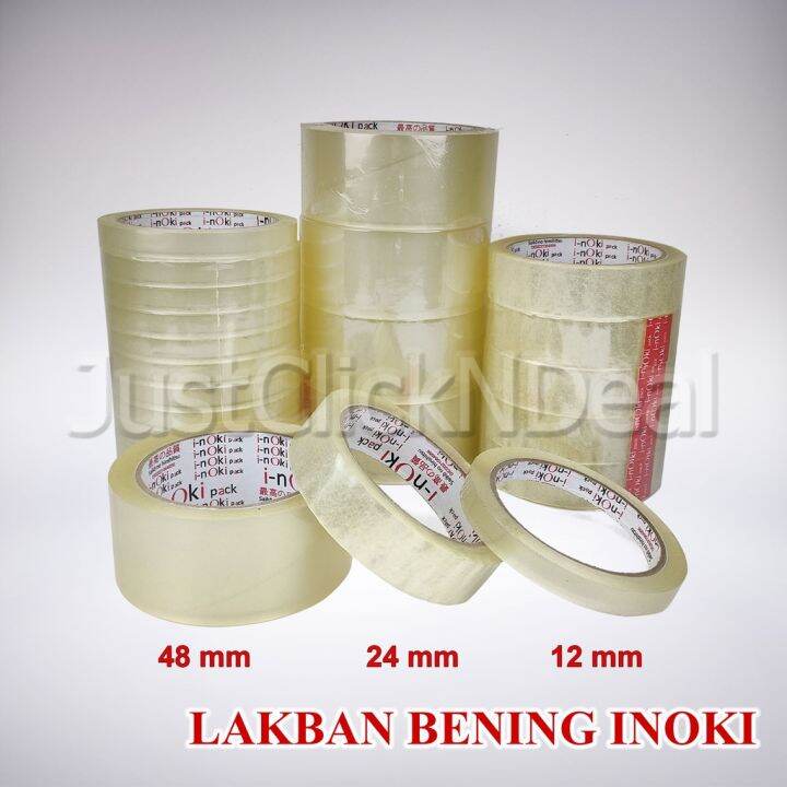 Inoki Lakban Bening 12 24 48 mm Solasi Solatip Isolasi | Lazada Indonesia