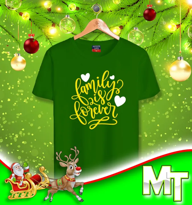 MT Family is Forever Christmas Design Shirt Cotton Fabric | Lazada PH