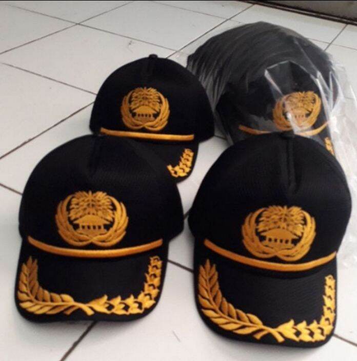 topi jaring Korpri/topi bahan dobel mes/topi jaring korpri Lis padi ...