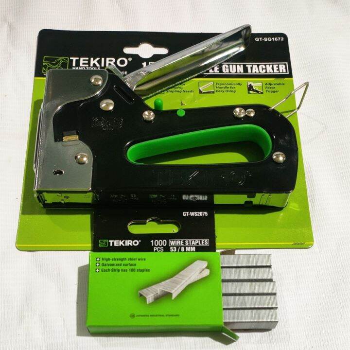 Staples Tembak 3in1 Dan Refill Isi Staples 8 mm TEKIRO - Staples Jok ...